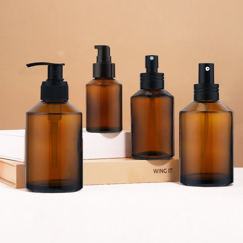 15ml-200ml Customizable Slant Shoulder Glass Pump Bottles - Custom ...